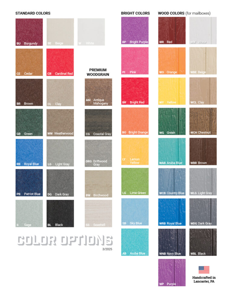 Color Options - Keystone Woodworking